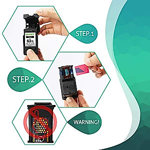 GREENBOX Remanufactured Ink Cartridge 63 Black Replacement for HP 63 63XL for HP OfficeJet 3830 5255 5258 Envy 4520 4512 4513 4516 DeskJet 1112 1110 3630 3632 3634 2130 2132 Printer (2 Black)