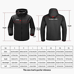 FREE SOLDIER Softshell Hiking Warm Hunting Tactical Waterproof Winter Jacket for Men(Black,3XL)