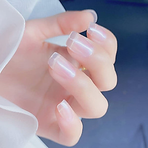 Faiteary White Pearl Chrome Nail Powder, Pearlescent White Nail Art Jewelry Glitter Powder Symphony Mermaid Pearl Neon Nail Powder, Fine and Shiny for Nail Art Decorations (White Pearl)