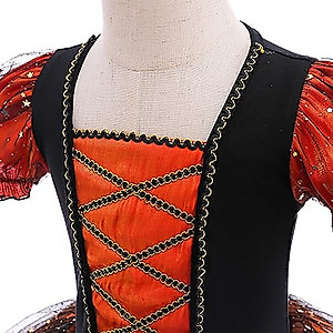 Girls Dress Halloween Party Pumpkin Halter Dress Pumpkin Tutu Party Bowknot Dresses Toddler Halloween Tulle Dress Orange