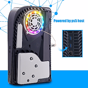 PS5 Accessories, PS5 Black Plates Digital Edition and PS5 LED Strip Lights with Remote Control