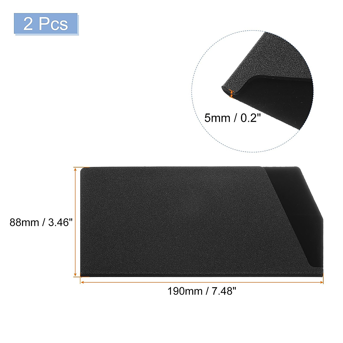 uxcell 2Pcs Knife Edge Guards 7.5"x3.5" ABS Knife Cover Sleeves Knife Case Blade Protector Universal Knife Sheath for Home Kitchen Knife