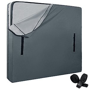 Full Mattress Bag for Moving and Storage, Reusable Heavy Duty Tarp Waterproof Full Size Bed Mattress Cover, Zippered Mattress Protector with 8 Strong Carrying Handles, 77’’ L x 57’’ W x 15’’ D