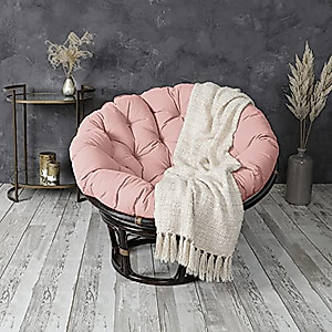Mozaic Home Papasan Cushion, 48 in x 48 in x 4 in, Blush Pink