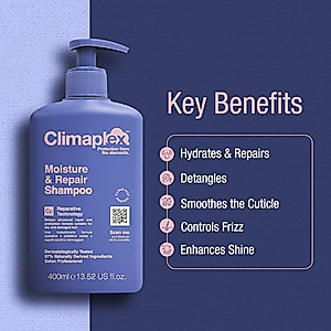 Climaplex Moisture and Repair Shampooo and Conditioner Duo - Soothing, Purifying, and Moisturizing - Adds Shine and Smooths Scalp - Contains Detangling Benefits - Suitable for All Hair Types - 2 pc