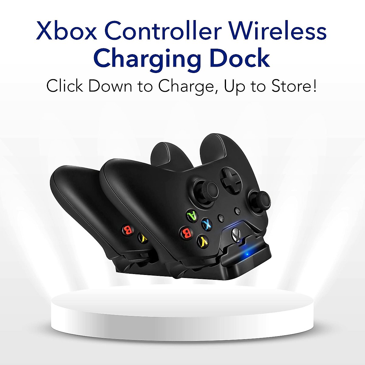 Charging Dock Stations Dual Xbox One Controller Charging Station - Fast Charging Dock with USB Cable & LED Indicator - Compatible with Xbox One S, X Controllers - Wireless Charger (Horizontal)