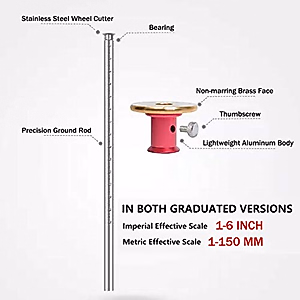 Newkiton Wheel Marking Gauge, 1 Bearing Wheel Cutter for Soft Wood, 1 Locked Up Wheel Cutter for Hard Wood, 1 Screwdriver Included