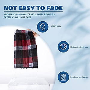 Men's Pajama Shorts Comfy Yarn-dye Woven Sleep Shorts Plaid Bottoms Loungewear Sleepwear 2 Pack