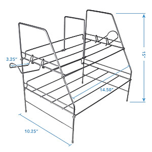 Atlantic Game Depot - Wire Gaming Rack Stores and Organizes All Your Gaming Gear, Made from Durable Heavy Gauge Steel Wire PN45506114