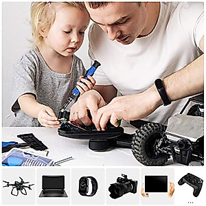 SHARDEN Precision Screwdriver set, 124 in 1 with 110 Bits Magnetic Screwdriver Kit, Professional Electronics Repair Tool Kit for Tablet, Computer, Laptop, PS4, PC, iPhone, Xbox, Game Console (blue)