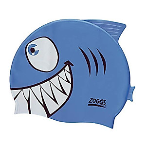 Zoggs Boy's Silicone Character Shark Swimming Cap - Blue