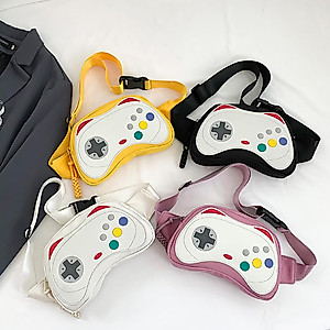 Cute Game Controller Fanny Pack Belt Bag, Women's Sports Chest Bag For Running, Casual Fashion Cartoon Shoulder Crossbody Bag (Pink)