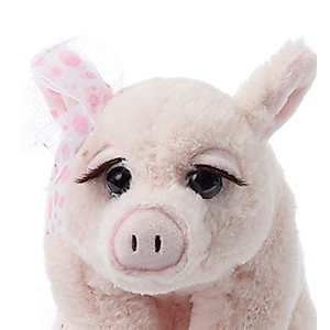The Petting Zoo, Lash'z Pig Stuffed Animal, Gifts for Girls, Pig Plush Toy 12 inches