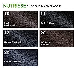 Garnier Hair Color Nutrisse Nourishing Creme, 11 Blackest Black (Peppercorn) Permanent Hair Dye, 2 Count (Packaging May Vary)