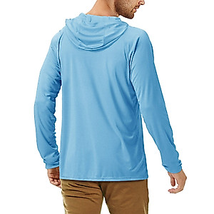 Roadbox UPF 50+ Fishing Shirts for Men Long Sleeve Sun Protection Lightweight Outdoor UV Hiking Shirts