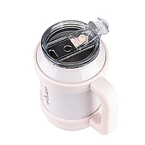 Reduce 32 oz Mug Tumbler, Stainless Steel with Handle - Keeps Drinks Cold up to 30 Hours - Sweat Proof, Dishwasher Safe, BPA Free - Pink Cotton, Opaque Gloss