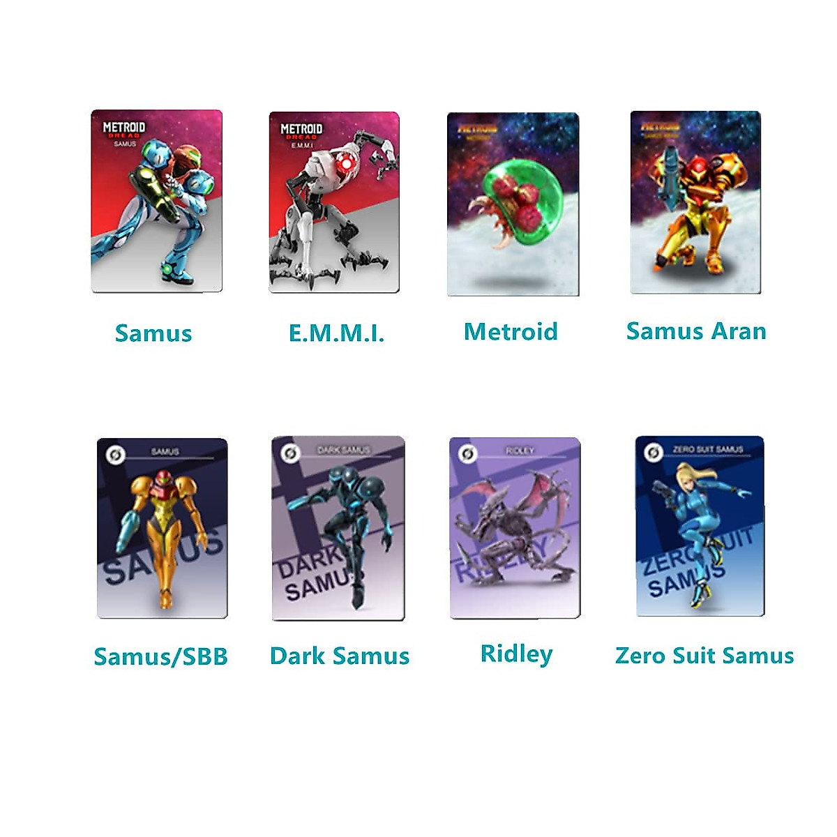 BLUEGALA 8-pcs Metroid Dread Series Cards.