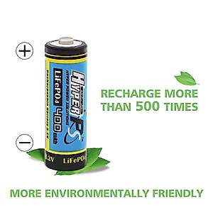 (20-Pack) HyperPS 3.2V LiFePo4 14430 (14 x 43mm) 400mAh Rechargeable Battery for Solar Panel Light, Tooth Brush, Shaver, Flashlight