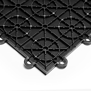 IncStores 3/8" Thick Snap Together Dance Flooring Tiles | 12”x12” Printed Vinyl Dance Floor Tiles for Practice & Performance | Beachwood | 52 Tile Pack