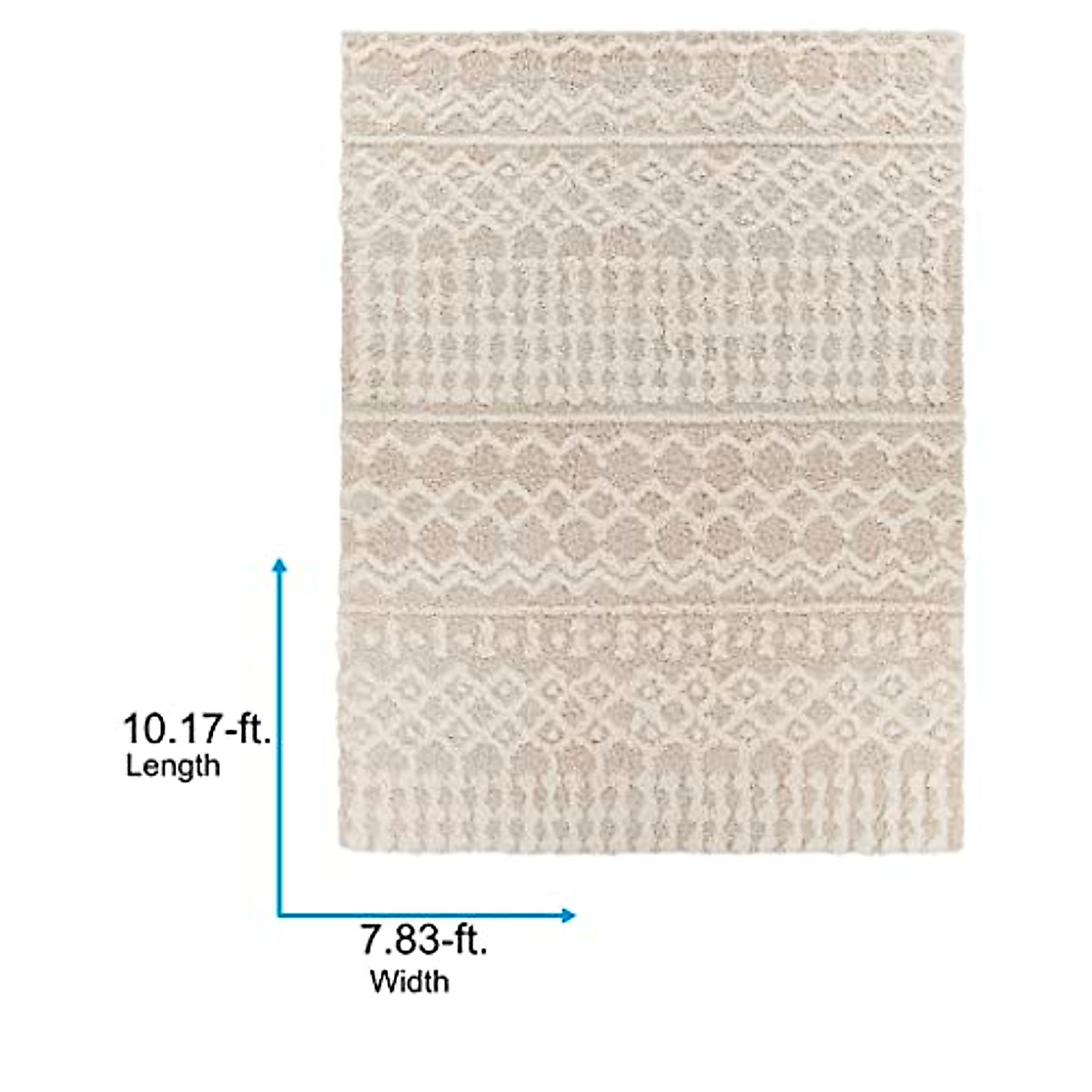Artistic Weavers Hapsburg Moroccan Shag Area Rug, 7'10" x 10'2", Beige