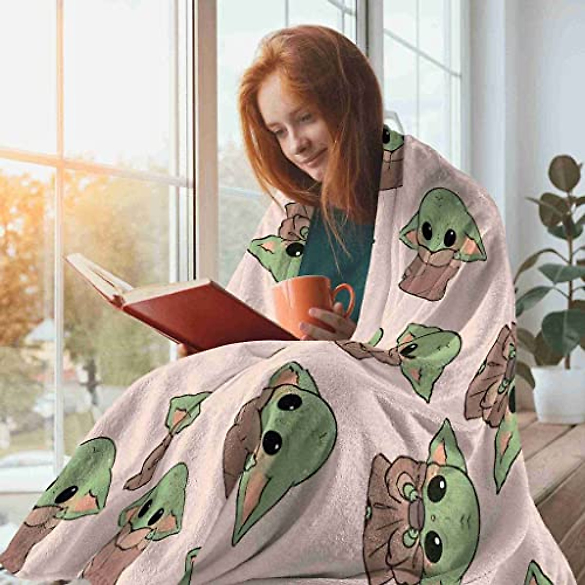 Soft Flannel Blanket Cartoon Warm Plush Throw Blanket Fleece Blanket for Couch Sofa Bedroom All Season for Kids Adults Gift 80"X60"