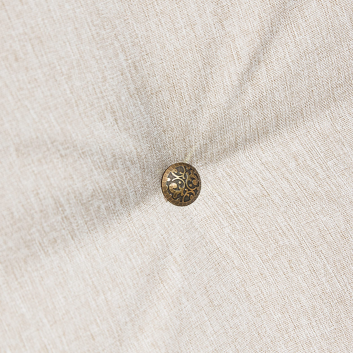 LOKATSE HOME 2 Piece Patio Outdoor Dining Chair Bistro Conversation Set Metal Frame Furniture with Cushion, Beige