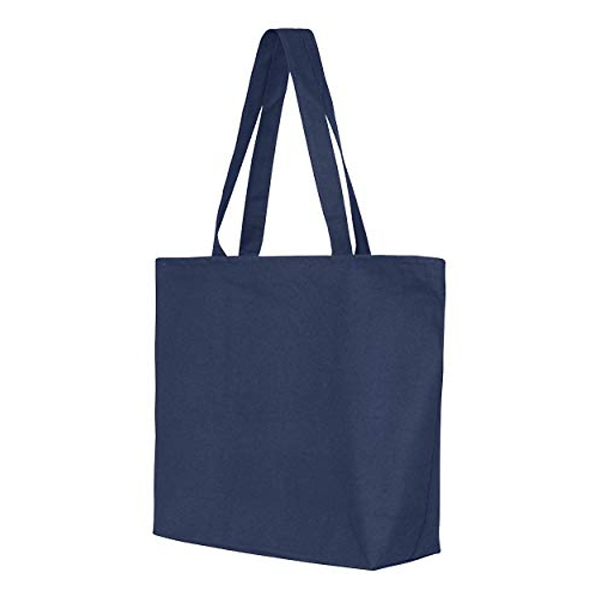 shop4ever® Mother of the Bride Heavy Canvas Tote with Zipper Reusable Shopping Bag 12 oz Navy 1 Pack