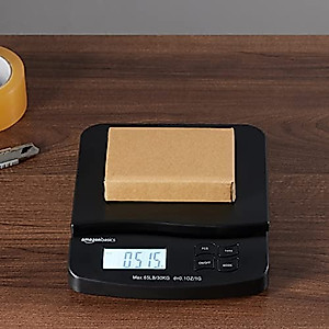 Amazon Basics Digital Postal Table Top Scale - AC Adapter, Counting Function, 65 Pound Capacity, 0.1 Ounce Readability