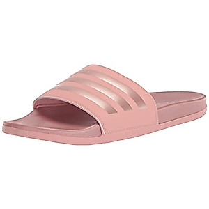 adidas Women's Adilette Comfort Slides Sandal, Wonder Mauve/Maeamt/Maeamt, 5