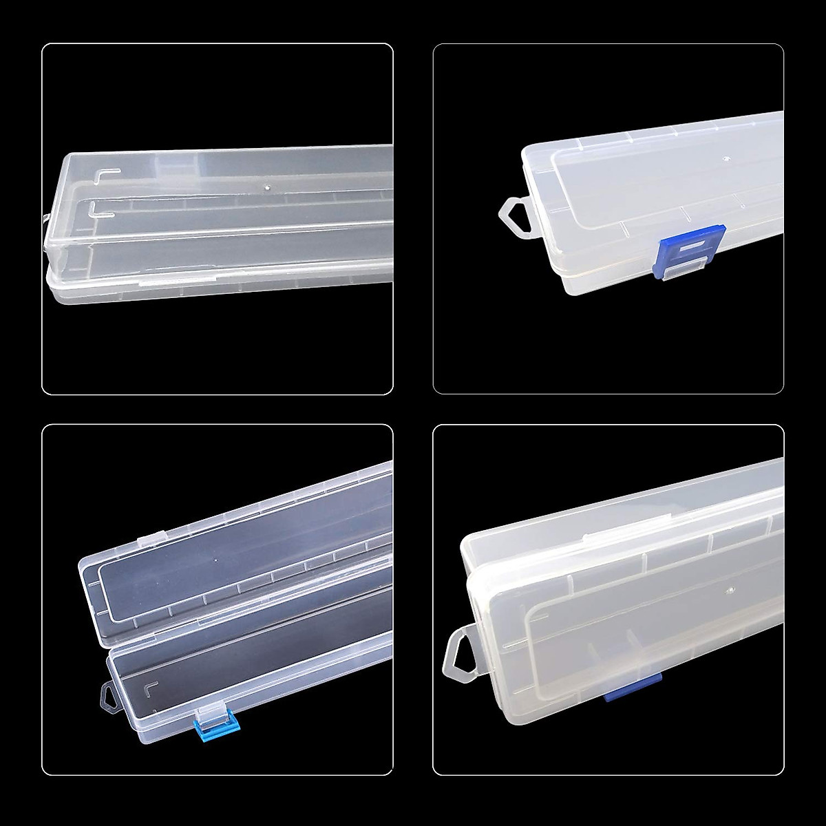 Honbay 13.19 * 2.76 * 1.38inch Paint Brush Holder Paint Brushes Storage Box Container for Watercolour Oil Paint Pencil Drawing Tool