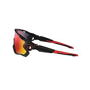 Oakley Men's OO9290 Jawbreaker Rectangular Sunglasses, Matte Black/Prizm Road, 31 mm