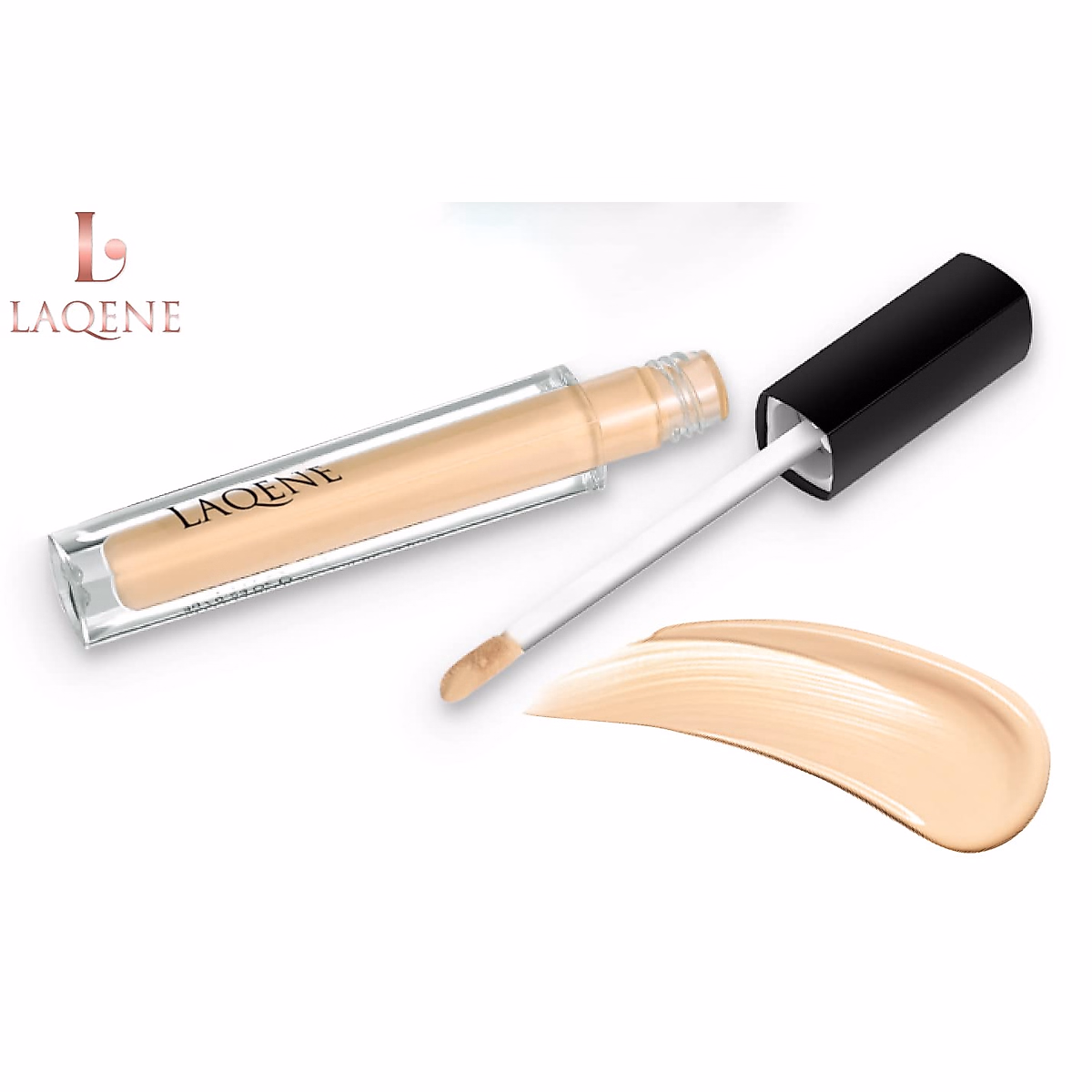 LAQENE Luxury Line: Concealer For Flawless Silky Smooth Full Coverage - Hydrating, Ultra Light, Long Wearing Lasting, For Dark Circles Blemishes - Natural Ivory - Blendable to Skin Tone