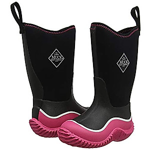 Muck Boots Hale Multi-Season Kids' Rubber Boot,Pink/Black,7 M US Big Kid