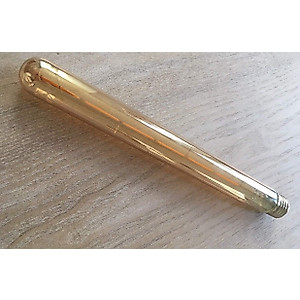 T300 Vintage LED Filament Bulb T300 6W Dimmable Vintage Edison Light Bulb Long Tubular Vintage LED Light,E26/E27 Medium Base,Amber Glass,Warm White 2300K,6W(40W Equivalent),Dimmable,Pack of 4