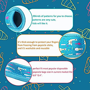 10 Pieces Popsicle Holders,ice Pop Sleeves For Yogurt Tubes Juice Bars,Reusable Washable Ice Popsicle Holders For Kids