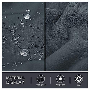 CAMEL CROWN Softshell Jacket Men Hooded Fleece Lined Outdoor Jackets Windproof Water Resistant for Hiking Casual Work Grey M