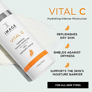 IMAGE Skincare, VITAL C Hydrating Intense Moisturizer, Lightweight Face Lotion with Hyaluronic Acid and Shea Butter, for Dry Skin, 1.7 fl oz.