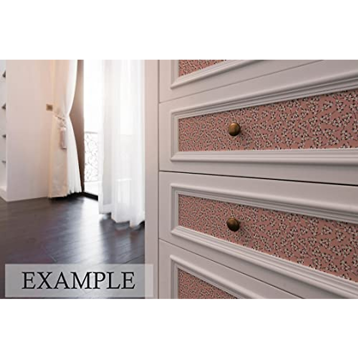 Dark Vintage Floral Contact Paper | Shelf Liner | Drawer Liner Peel and Stick Paper 1101