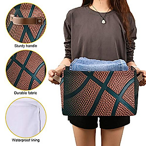 Storage Basket Cube Basketball Sport Large Collapsible Toys Storage Box Bin Laundry Organizer for Closet Shelf Nursery Kids Bedroom,15x11x9.5 in,1 Pack