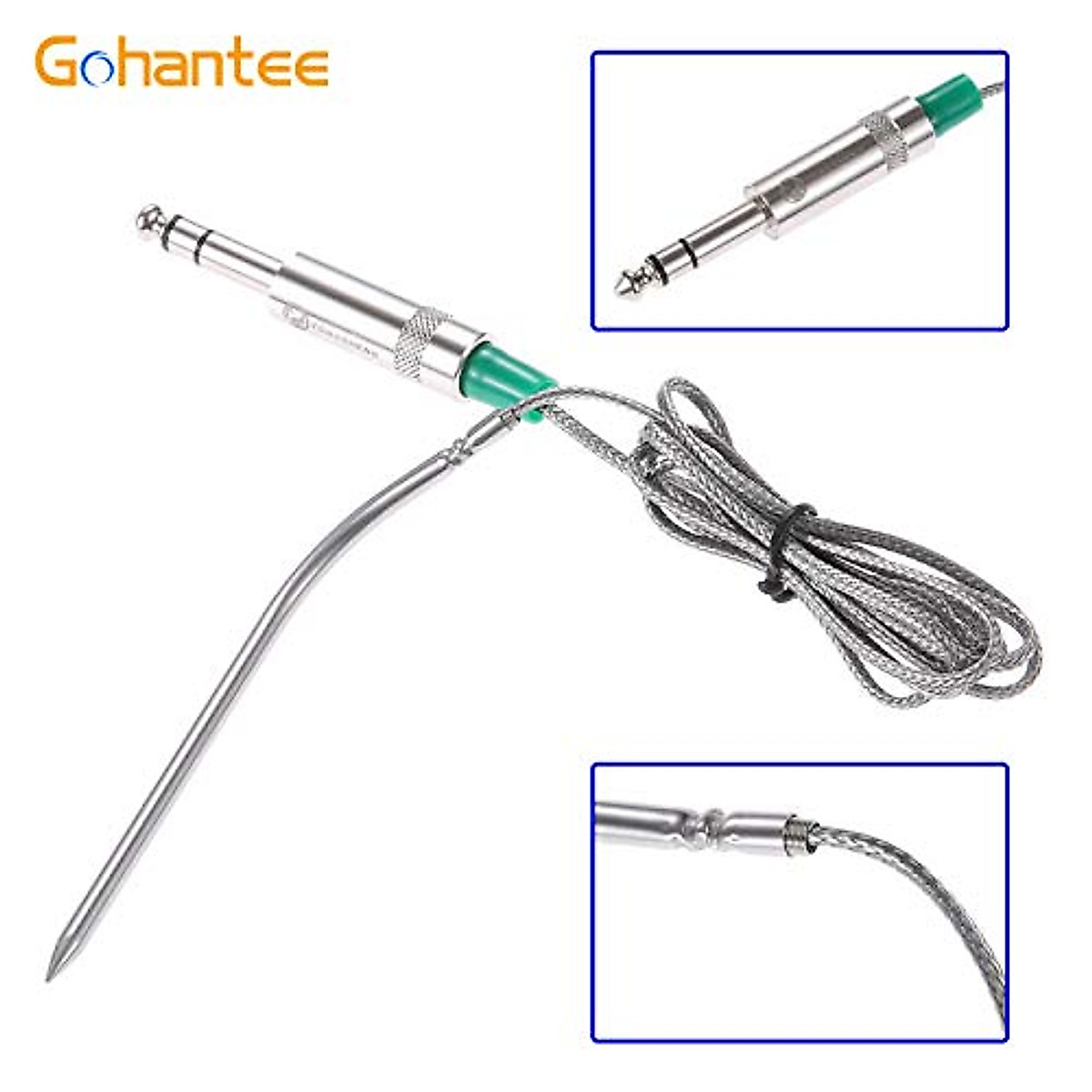 High-Temperature Meat Temperature Probe Replacement for Green Mountain Grill/GMG Pellet Grills, Compatible with Jim Bowie Daniel Boone Choice, Davy Crockett Grills GMGP-1035/GMGP40