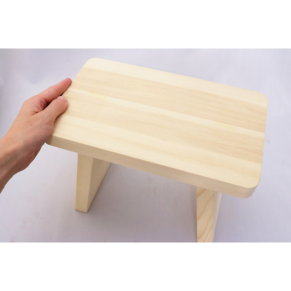 Ichihara Woodworking Bath Chair, Beige, 10.2 x 6.1 x 7.1 inches (26 x 15