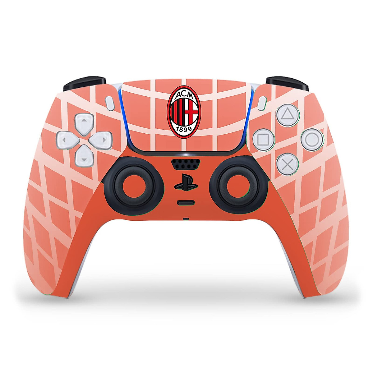 Head Case Designs Officially Licensed AC Milan Away 2020/21 Crest Kit Vinyl Faceplate Sticker Gaming Skin Decal Cover Compatible with Sony Playstation 5 PS5 DualSense Controller