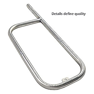 Zemibi Grill Burner Tubes, Stainless Steel Burner Tubes Replacement Parts for Weber Gas Grill Models Q200, Q220, Q2000, Q2200, BBQ Grill Repair Kits for 41862, 69956, 60041, 20 1/2", Sliver