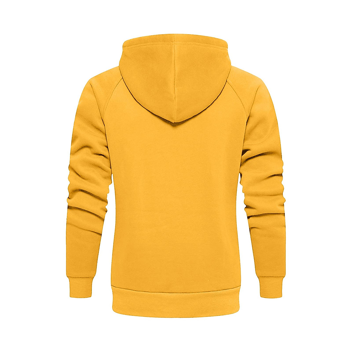 Mens Hoodie Sweatshirts Pullover, Black Cotton Hoodie Men Zip Up Lightweight Hoodie Red Pullover Street Man Loose Blank Fleece Sweater Men's Large Long Sleeve Hoodie For Sports (L, Yellow)
