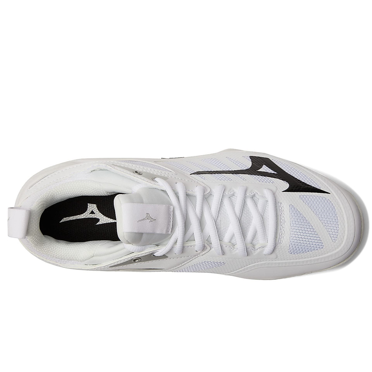 Mizuno Women's Wave Dimension Volleyball Shoe, White-Black, 9.5