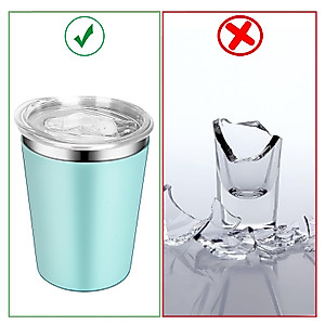 IEBIYO 6 Pack Kids Cups with Straws and Lids Water Spill Proof Toddlers Mugs with Colorful Silicone Sleeves Stainless Steel Cups Tumblers for Cold & Hot Drinks for Children and Adults （12oz