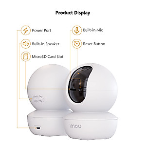 Imou Home Security Camera 2 Pack 1080P Baby Monitor with Night Vision, 2-Way Audio, Human Detection, Sound Detection, WiFi Indoor Camera Dog Cam