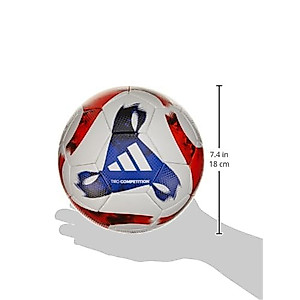 adidas Unisex-Adult Tiro Competition Ball, White/Black/Team Solar Orange/Team Royal Blue, 5