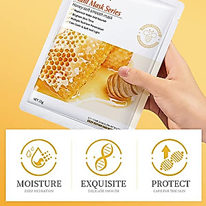 KOWLOON 24 Combo Pack Face Facial Mask, Hydrate, Nourishing, Cleansing, Radiance Boost, Soothe, For Women Men All Skin Types