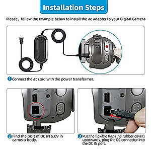 Glorich AA-E9 AA-E8 AA-E7 AA-E6A Replacement AC Power Adapter/Charger for Samsung Camcorders SMX-F34BN SC-D86 SC-D118 SC-D200 SC-MX10 MX20 SC-HMX10 SMX-F30BN F34BN VP-D101 VP-DX105i and More